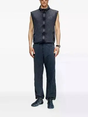 DIESEL® J-erb Denim-effect Sleeveless Gilet - Black