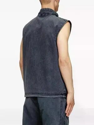 DIESEL® J-erb Denim-effect Sleeveless Gilet - Black