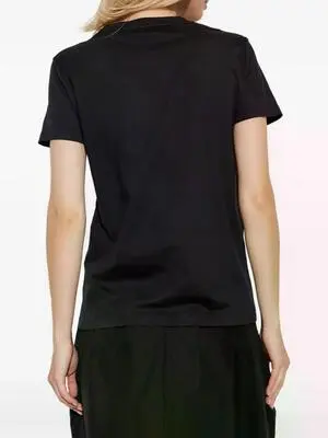 Max Mara Logo-embroidered T-shirt - Black