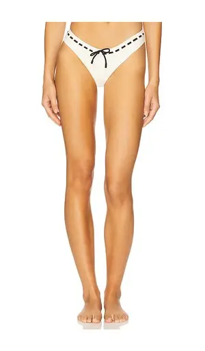 Tularosa Anica Bikini Bottom - Ivory & Black