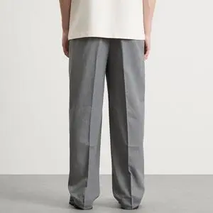 ABOUT:BLANK Pleated Wide-leg Trousers - Light Grey