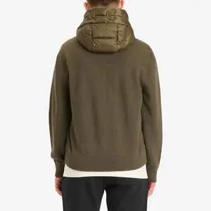 Moncler Hybrid Zip Through Hooded Jacket - Green