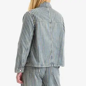 GANNI Light Stripe Denim Jacket
