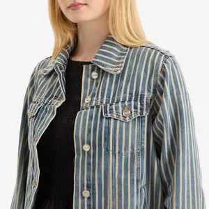 GANNI Light Stripe Denim Jacket
