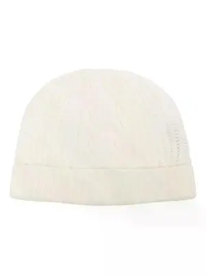 N.peal Cable-knit Cashmere Beanie - White