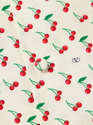 Valentino Garavani Camp-collar Printed Cotton-poplin Shirt