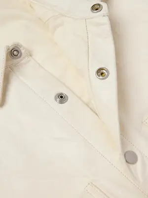 Rick Owens Leather Shirt Jacket - Neutrals