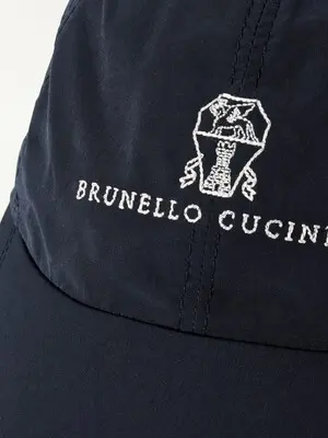 Brunello Cucinelli Logo-embroidered Cotton-twill Baseball Cap - Blue