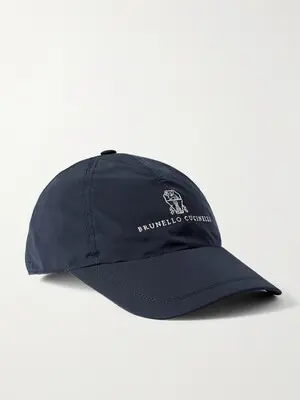Brunello Cucinelli Logo-embroidered Cotton-twill Baseball Cap - Blue