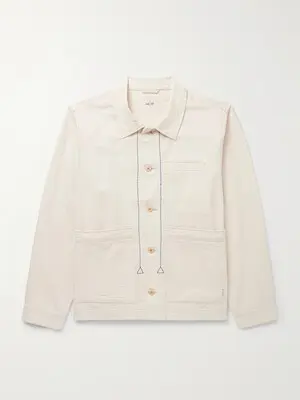 Folk Lunar Crinkled Cotton-canvas Shirt Jacket