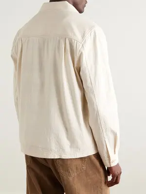Folk Lunar Crinkled Cotton-canvas Shirt Jacket