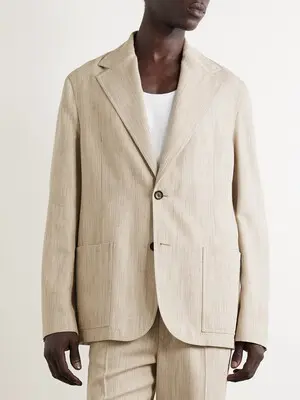 Bottega Veneta Oversized Woven Suit Jacket