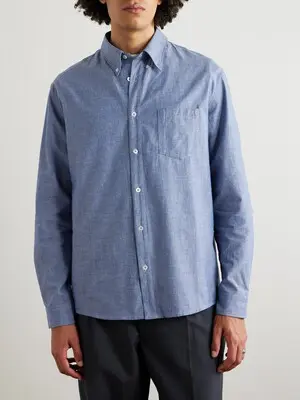 A.p.c. Edouard Brodé Cotton-chambray Shirt