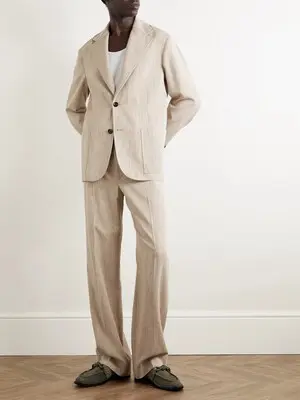 Bottega Veneta Straight-leg Woven Suit Trousers