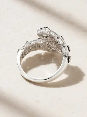 KAMYEN Infinity Diamond And Enamel Ring