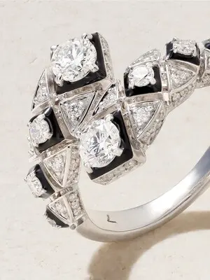KAMYEN Infinity Diamond And Enamel Ring