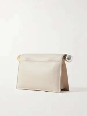 Jacquemus Small Embellished Leather Clutch - Neutrals