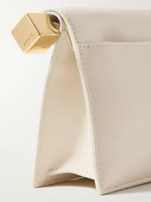 Jacquemus Small Embellished Leather Clutch - Neutrals