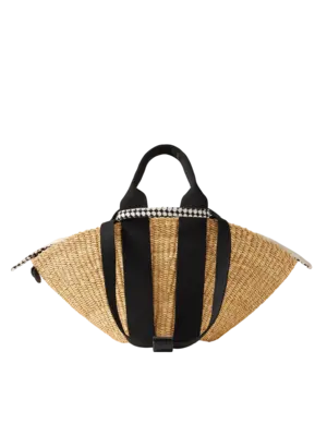 Muuñ Sophie Mini Woven Straw Tote - Brown