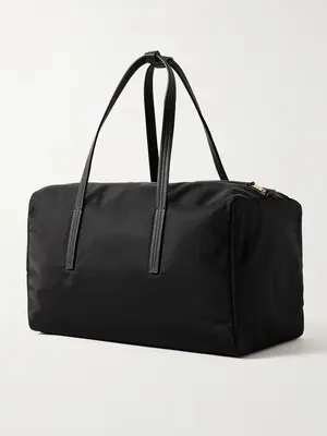 Khaite Leather-trimmed Shell Duffle Bag