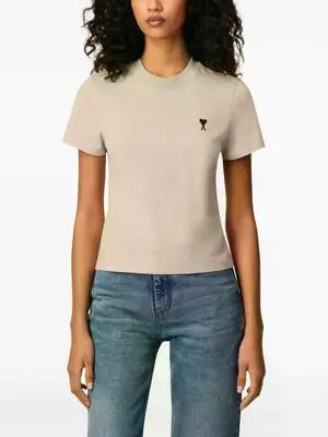 AMI Paris De Coeur T-shirt - Neutrals
