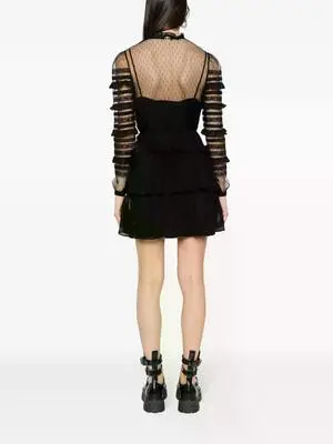 TWINSET Ruffled Mesh Mini Dress