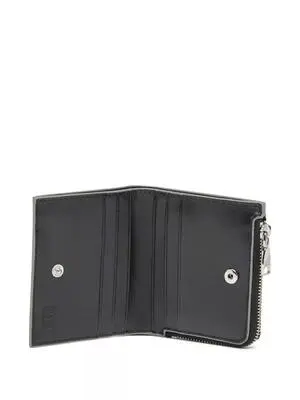 DIESEL® 1dr Metallic Zippered Wallet - Silver