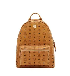 Mcm Stark Classic Backpack Visetos - Cognac