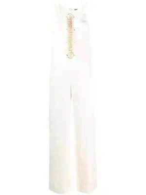 Cult Gaia Raye Linen-blend Jumpsuit - White