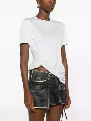 Versace Pin-drape T-shirt - White