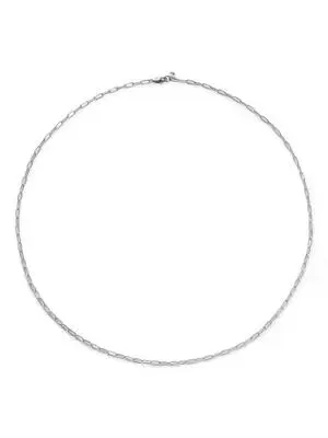 Monica Vinader 14kt White Gold Chain Necklace - Silver