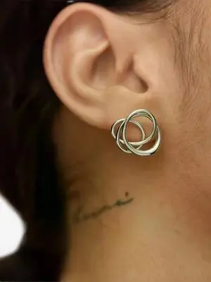 Monica Vinader Nura Wrap Earrings - Silver