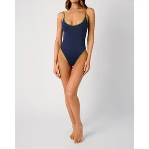 WeWoreWhat Scoop Cami One Piece - Mid Blue/basil