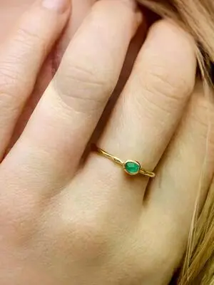 Monica Vinader Odyssey Stacking Ring With Gemstone