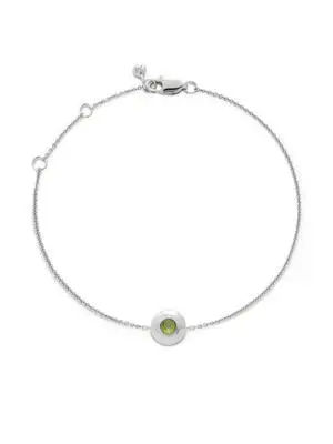 Monica Vinader August Peridot Birthstone Bracelet - Silver