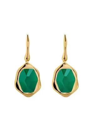 Monica Vinader Odyssey Onyx Drop Earrings - Gold