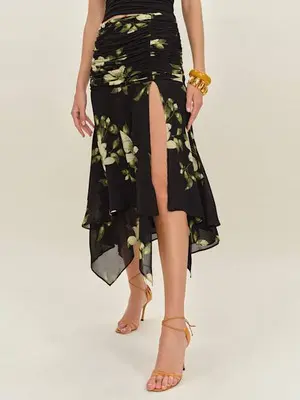 REFORMATION Julianna Low Waist Midi Skirt