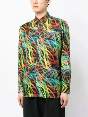 FERRARI Abstract-pattern Silk Shirt