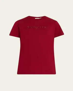 Moncler Short-sleeve Logo Tee - Red