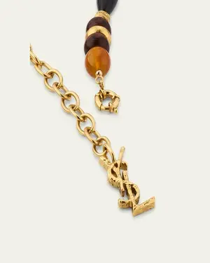 Saint Laurent Mixed Bead Necklace