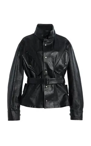 MAISON MARGIELA Belted Coated-cotton Jacket