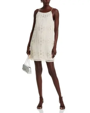 Aqua X Ava Phillippe Beaded Mini Dress