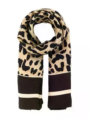 Valentino Garavani Leopard-print Silk Scarf - Brown