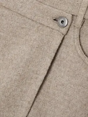 Brunello Cucinelli Asymmetric Brushed-wool Midi Wrap Skirt