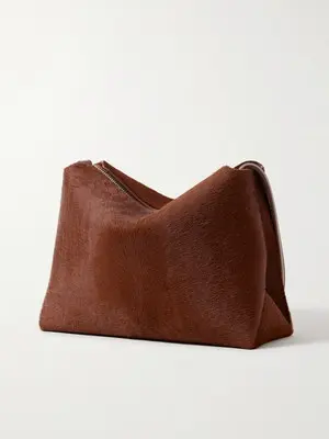 Khaite Lina Medium Calf Hair Shoulder Bag - Brown