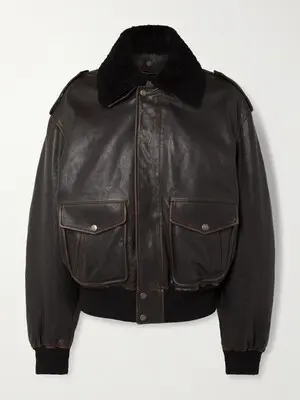 Saint Laurent Oversized Shearling Jacket