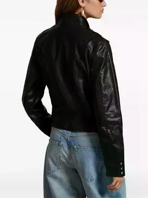 Polo Ralph Lauren Belted Leather Biker Jacket