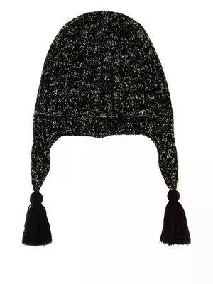Valentino Garavani Tassel-trimmed Knitted Hat - Black