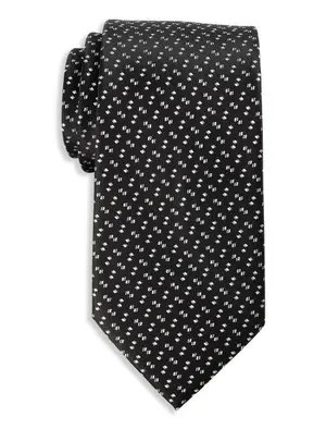 SYNRGY BY DXL Big & Tall Micro Neat Neck Tie - Black