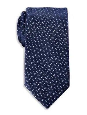 SYNRGY BY DXL Big & Tall Micro Neat Neck Tie - Navy